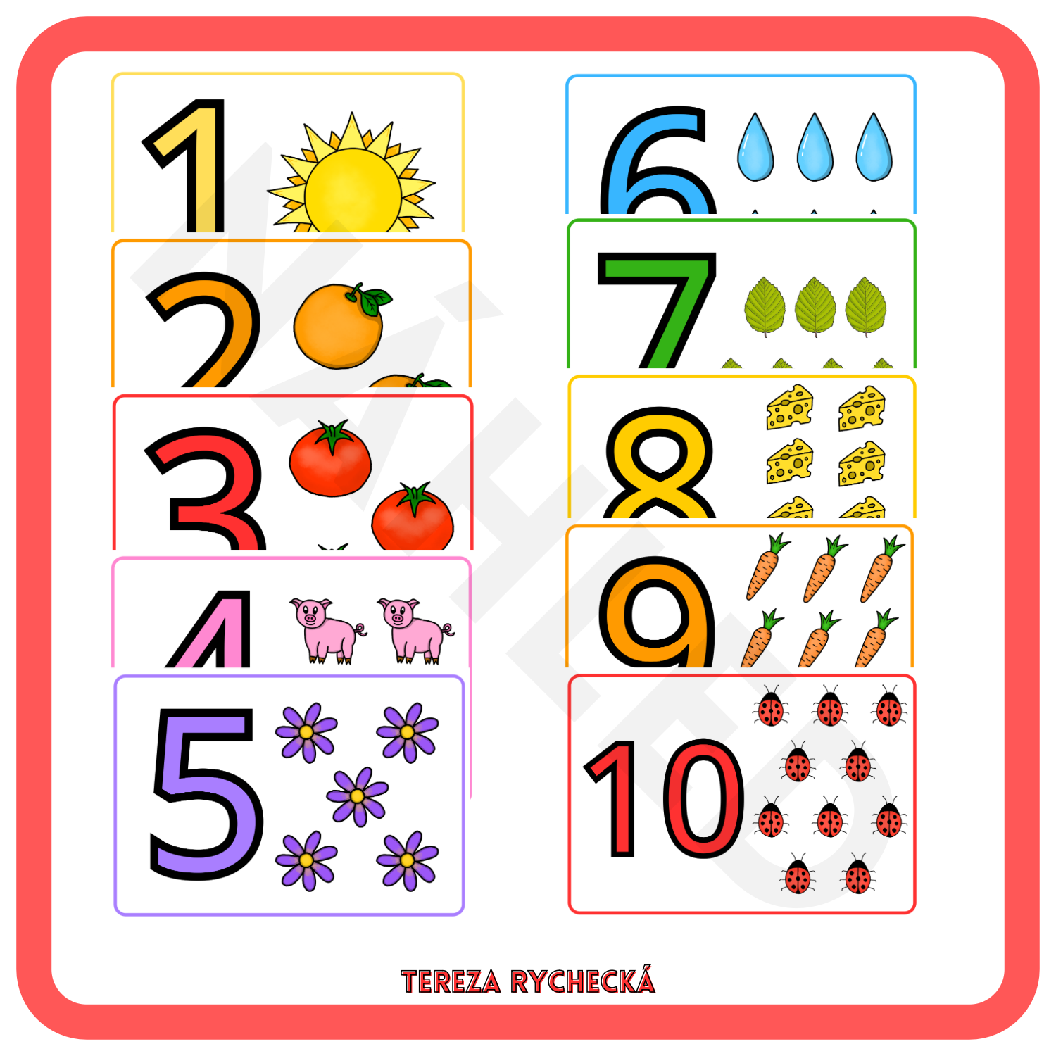 ČÍSLA od 1 do 10 - VÝZDOBA TŘÍDY - Matematika | UčiteléUčitelům.cz